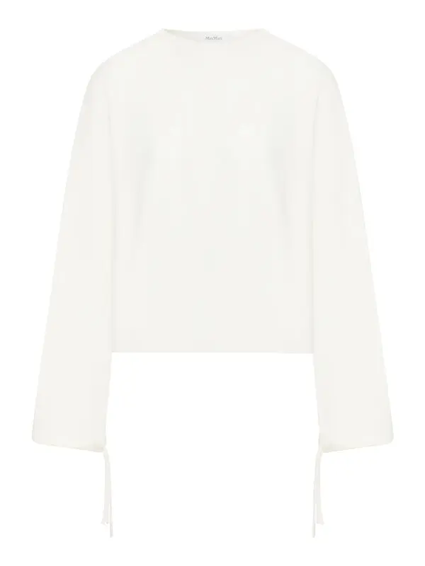 Max Mara Crewneck Long-sleeved Jumper - White