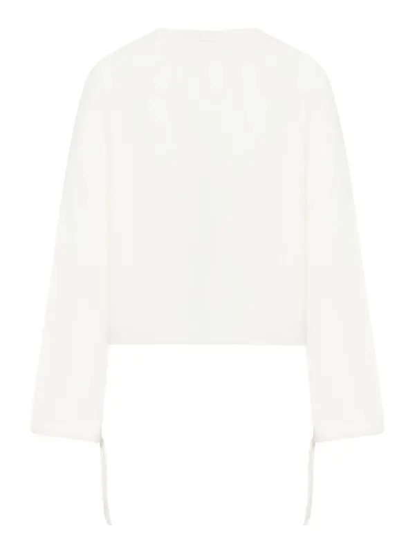 Max Mara Crewneck Long-sleeved Jumper - White