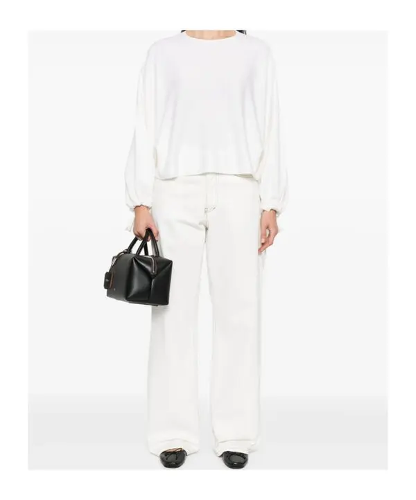 Max Mara Crewneck Long-sleeved Jumper - White