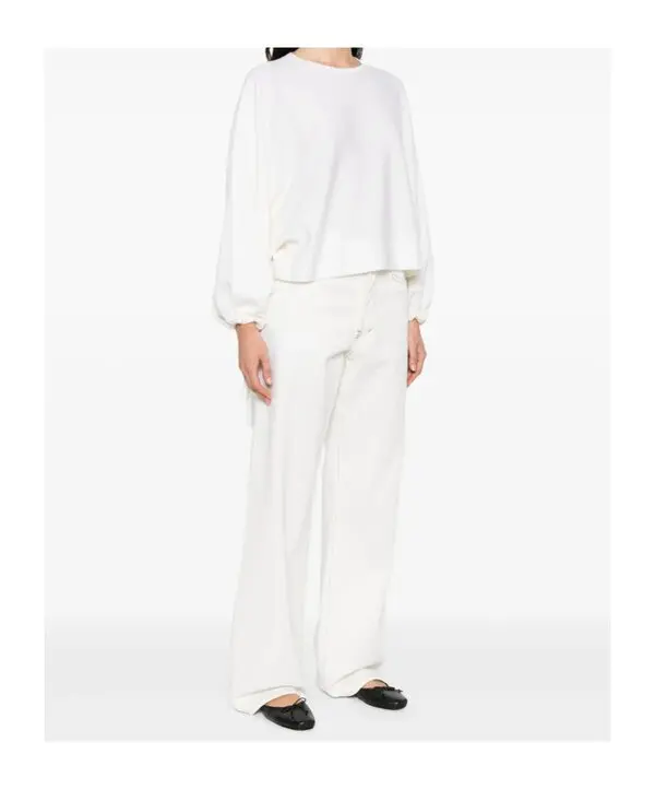 Max Mara Crewneck Long-sleeved Jumper - White