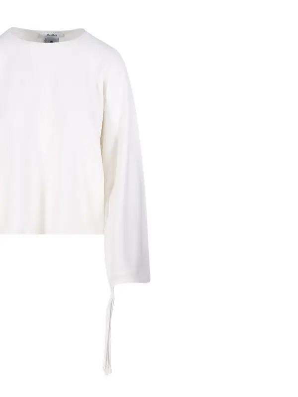 Max Mara Crewneck Long-sleeved Jumper - White