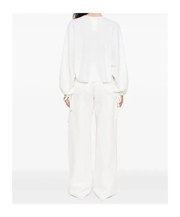 Max Mara Crewneck Long-sleeved Jumper - White
