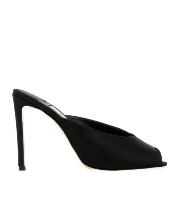 JIMMY CHOO Brigitte Mule 100 Sandals - Black