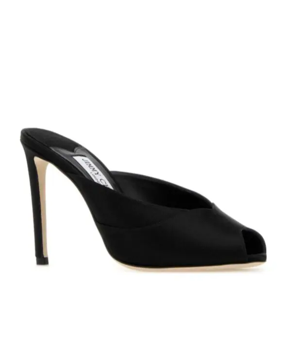 JIMMY CHOO Brigitte Mule 100 Sandals - Black