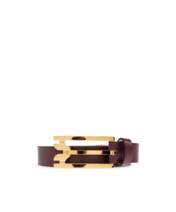 Victoria Beckham Buckle-detail Leather Belt - Red