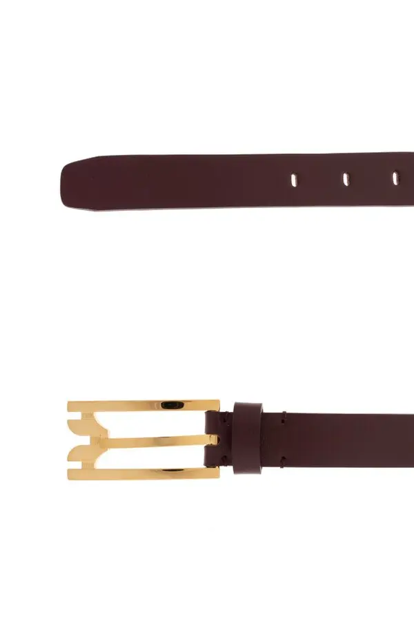 Victoria Beckham Buckle-detail Leather Belt - Red