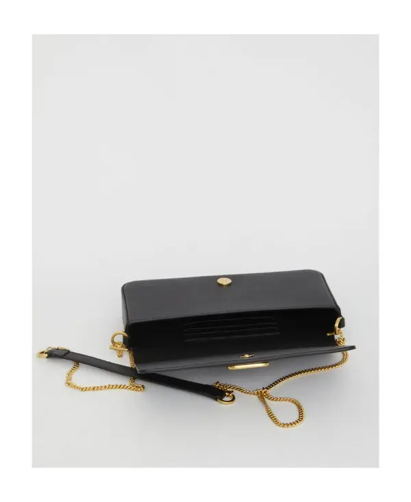 Valentino Garavani Vlogo Signature Clutch Bag With Chain Strap - Black