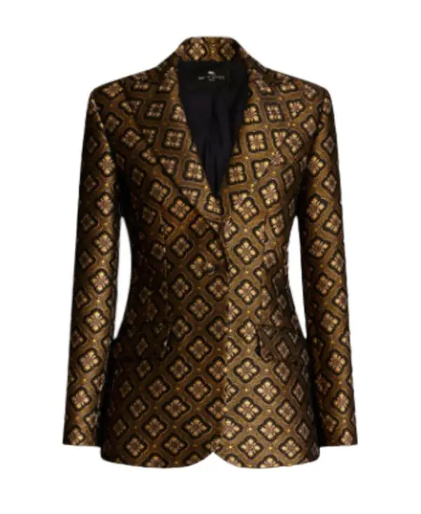 Etro Long Sleeve Single-breasted Jacket With V-collar