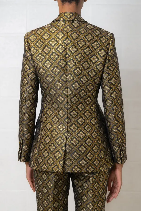 Etro Long Sleeve Single-breasted Jacket With V-collar