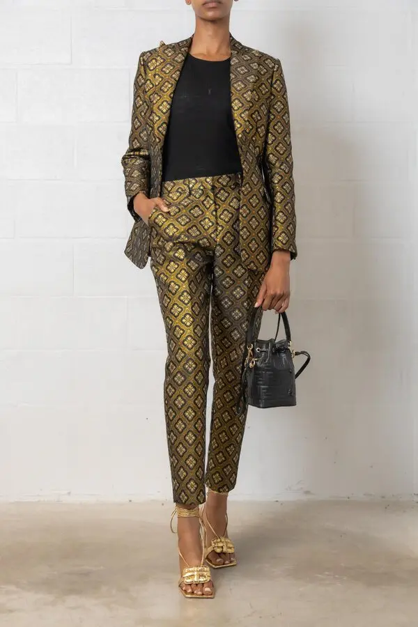 Etro Long Sleeve Single-breasted Jacket With V-collar