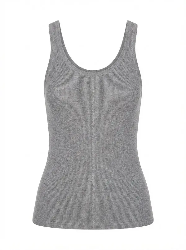 LISA YANG Meng Ribbed Tank Top - Gray