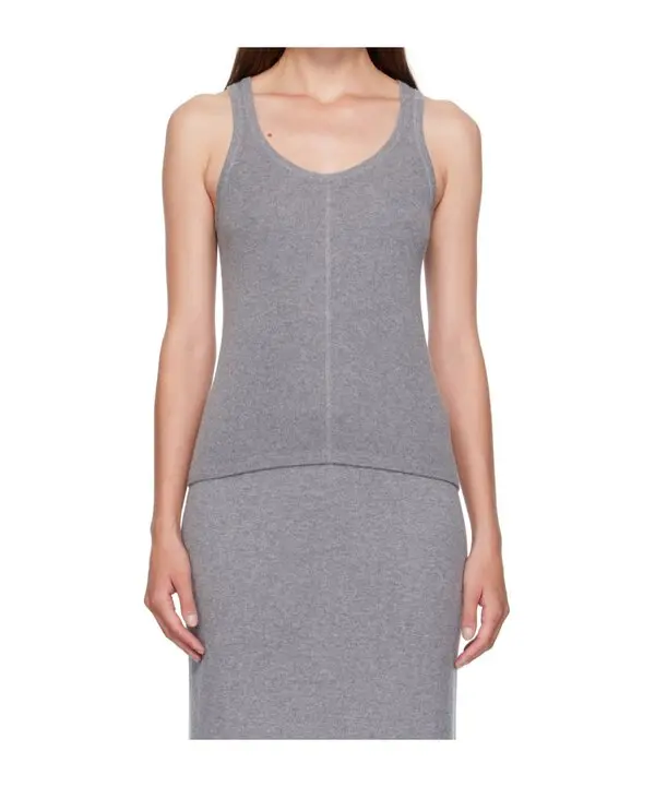 LISA YANG Meng Ribbed Tank Top - Gray