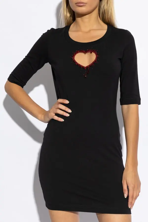 Dsquared2 Embellished Cut-out Jersey Dress