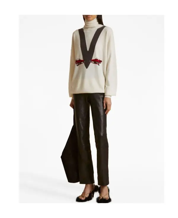 Khaite Esmal Jacquard-knit Cashmere Jumper