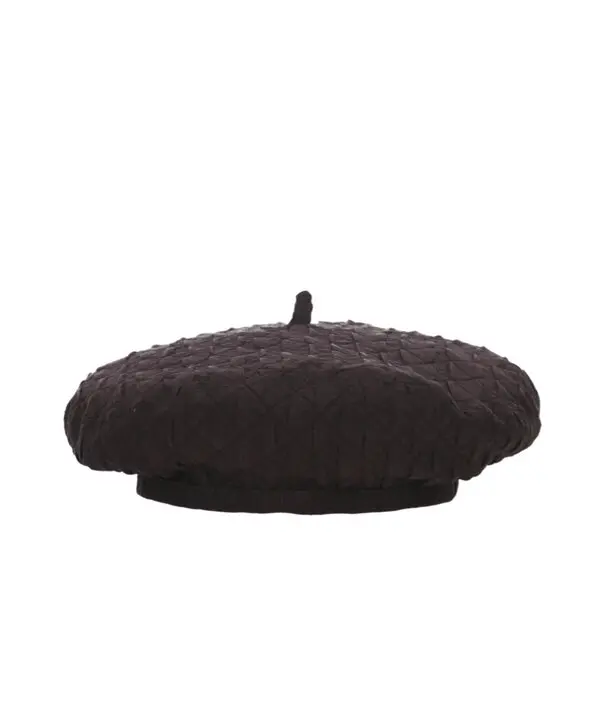 Loro Piana Panelled Textured Beret - Black