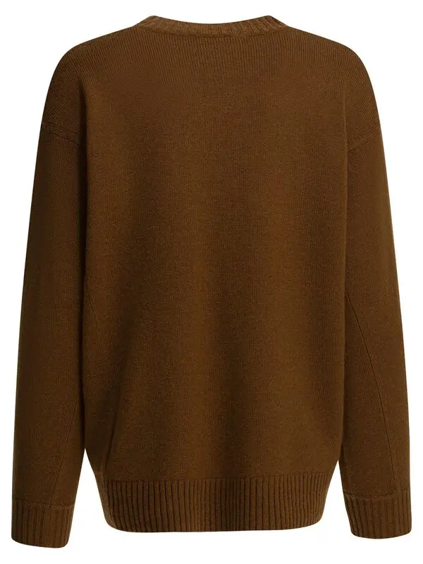 Max Mara Crewneck "1951" Appliqué Jumper - Brown