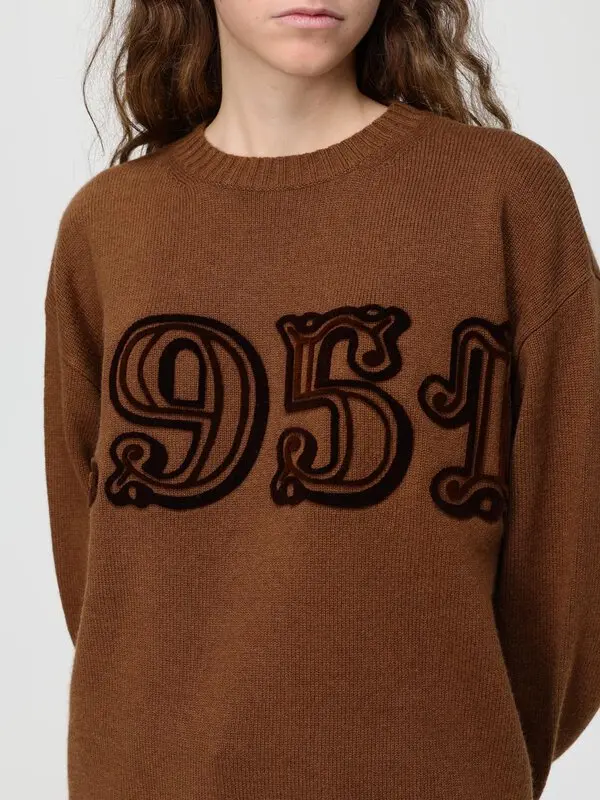 Max Mara Crewneck "1951" Appliqué Jumper - Brown