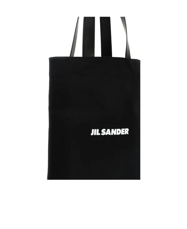 JIL SANDER Logo Printed Medium Flat Shopper Bag