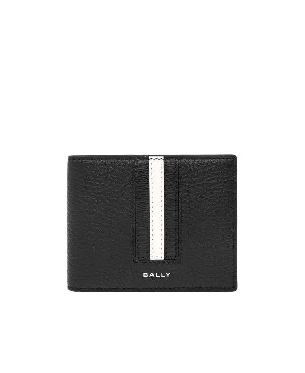 Bally Logo Plaque Bi-fold Wallet - Black