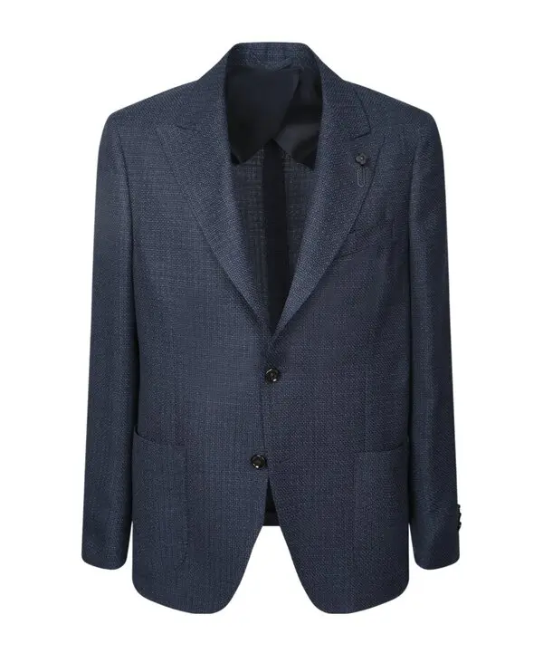 LARDINI Single-breasted Tailored Blazer - Black
