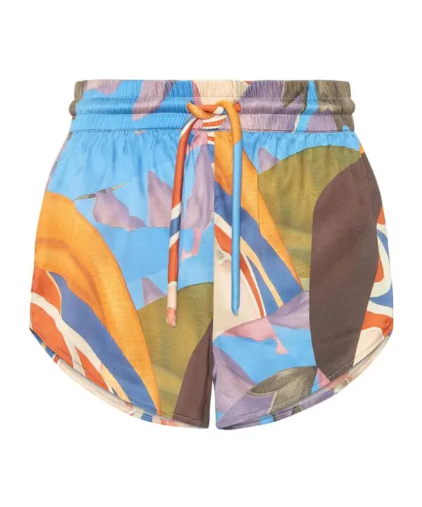 DONDE ESTEBAN Floral Print Drawstring Shorts