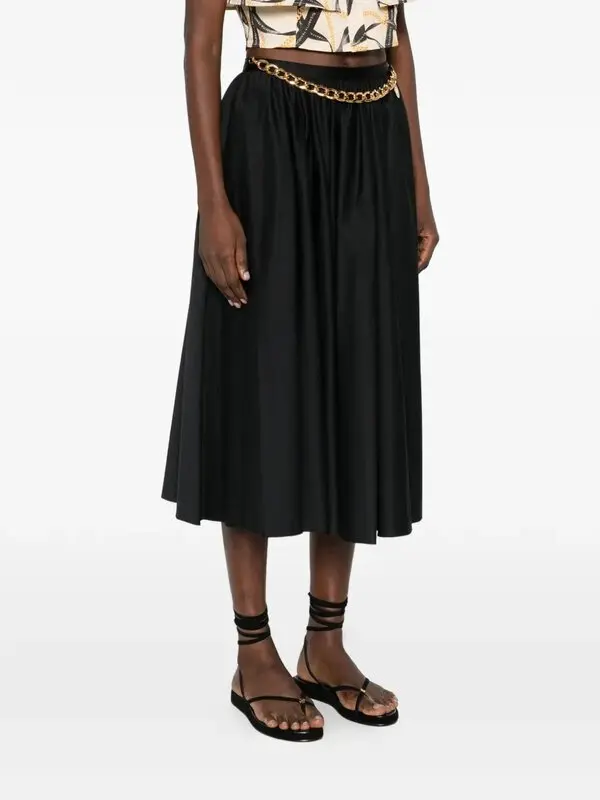 Elisabetta Franchi Embellished Midi Skirt - Black