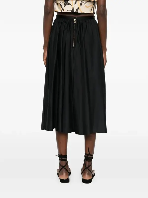 Elisabetta Franchi Embellished Midi Skirt - Black