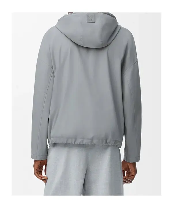Loewe Hooded Jacket With Leather Patch Pocket