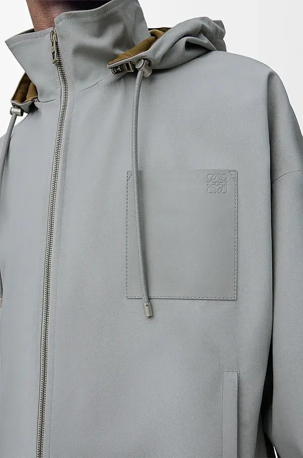 Loewe Hooded Jacket With Leather Patch Pocket