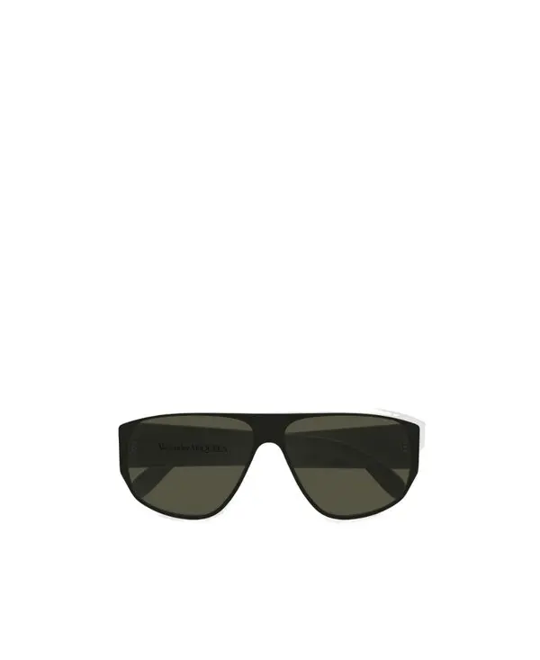 Alexander McQueen Oversized Logo Sunglasses - Green