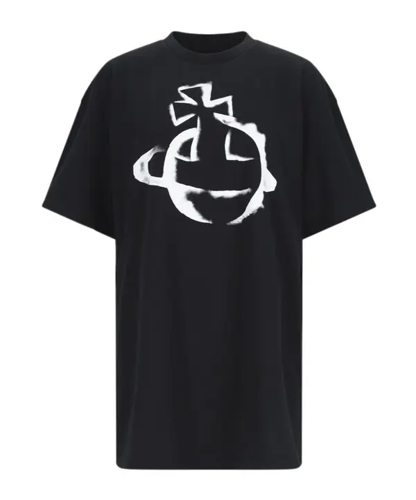 VIVIENNE WESTWOOD Orb Logo Print Crewneck T-shirt - Black