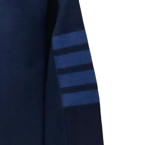 Thom Browne Four-bar Crewneck Sweatshirt - Navy Blue