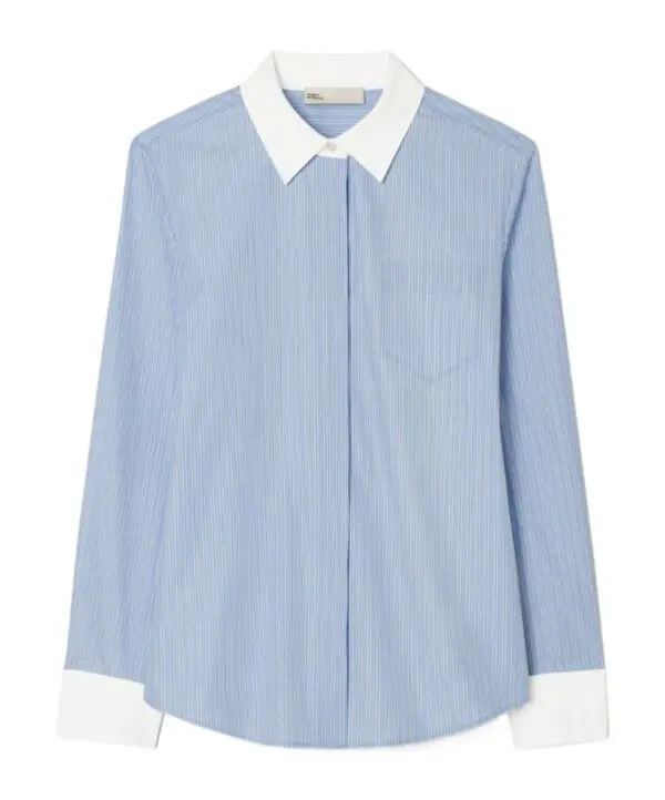 Tory Burch Long Sleeve Striped Shirt
