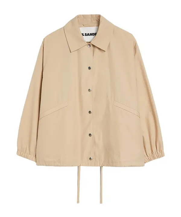 JIL SANDER Logo-printed Textured Jacket - Nude