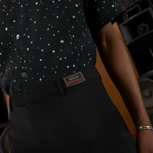 Gucci Logo Patch Tailored Trousers