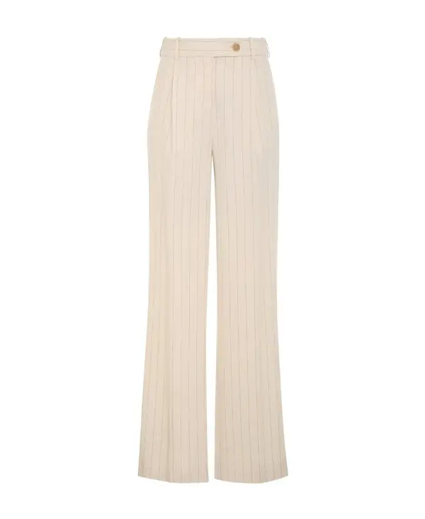 Zimmermann Pinstriped Pleated Trousers
