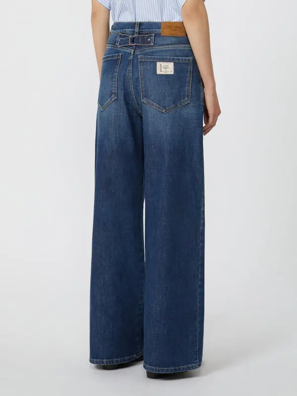 Max Mara Wide-leg Denim Jeans - Navy