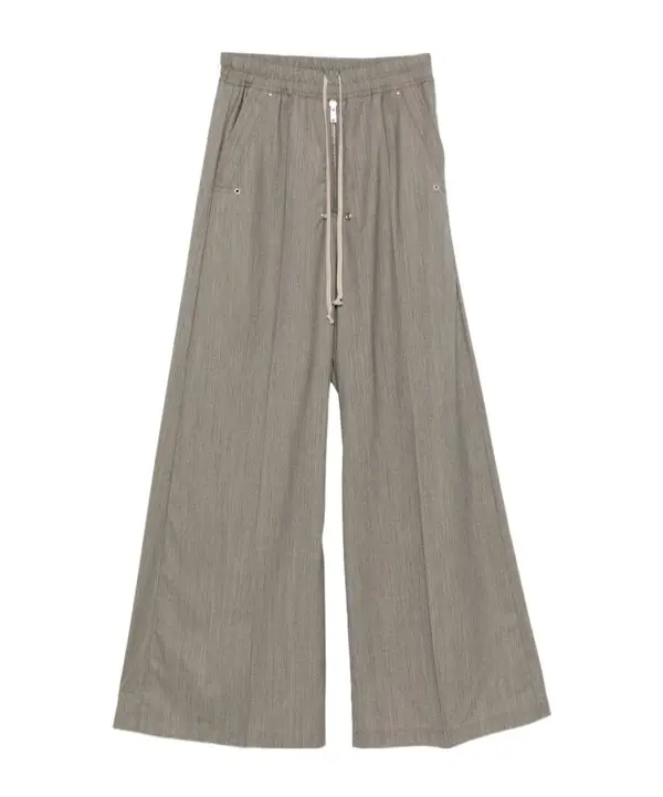 Rick Owens Drawstring Wide Leg Trousers - Gray
