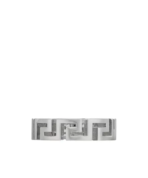 Versace Greca Pattern Ring - Silver