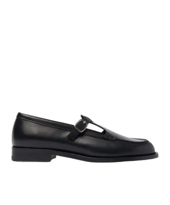 SCAROSSO Edna Buckle Fastened Flat - Black