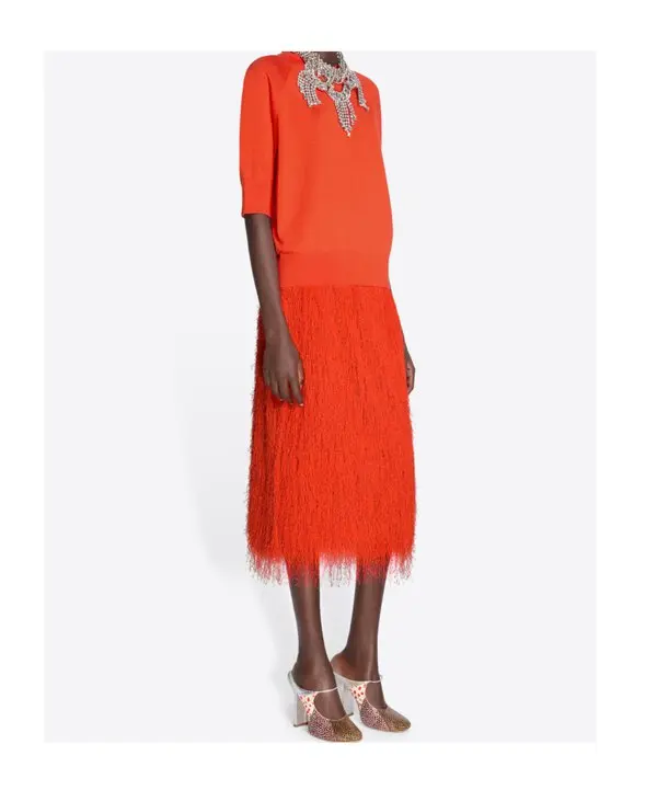 Dries Van Noten Red Merino Short-sleeve Top - Light Red