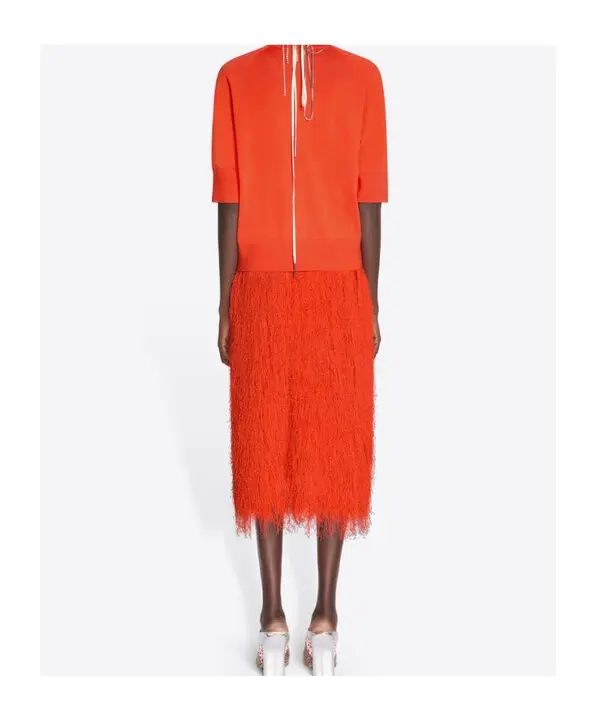 Dries Van Noten Red Merino Short-sleeve Top - Light Red