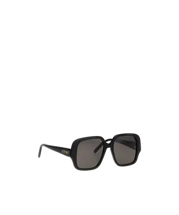 Loewe Square Frame Sunglasses With Temple Logo - Gray