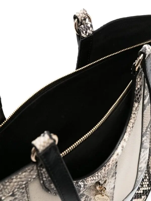 See By Chloé Printed Canvas And Embossed Leather Handbag