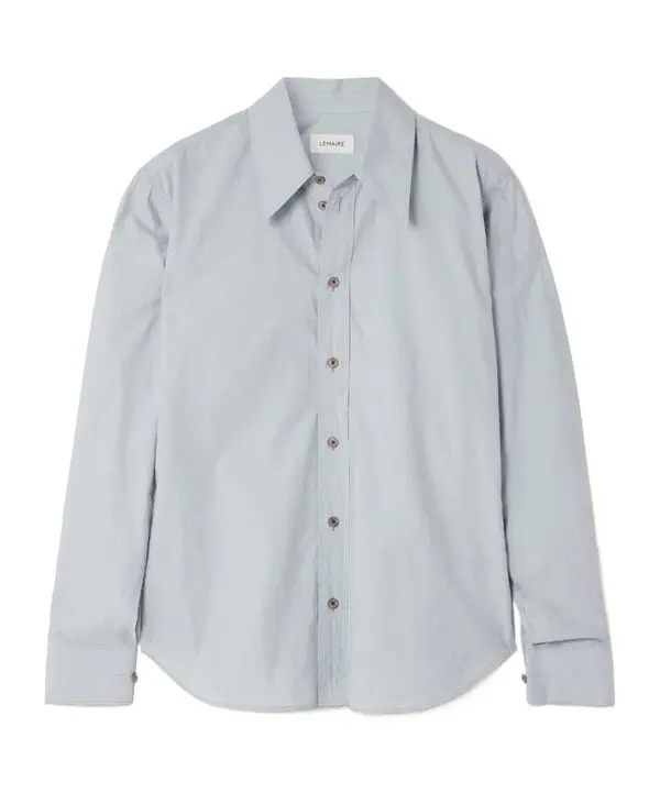 LEMAIRE Button-down Long Sleeve Shirt - Mist