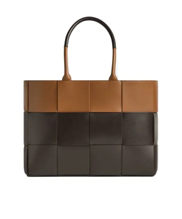 Bottega Veneta Intreccio Panel Tote Bag - Black