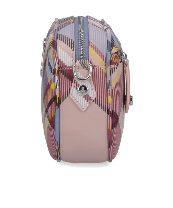 VIVIENNE WESTWOOD Logo Plaque Checked Crossbody Bag