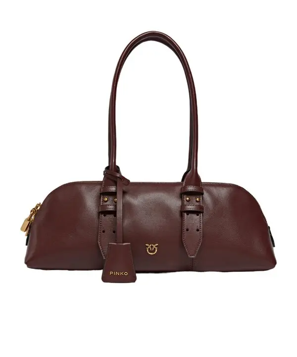 Pinko Logo Plaque Shoulder Bag - Red