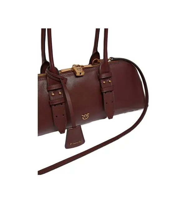 Pinko Logo Plaque Shoulder Bag - Red