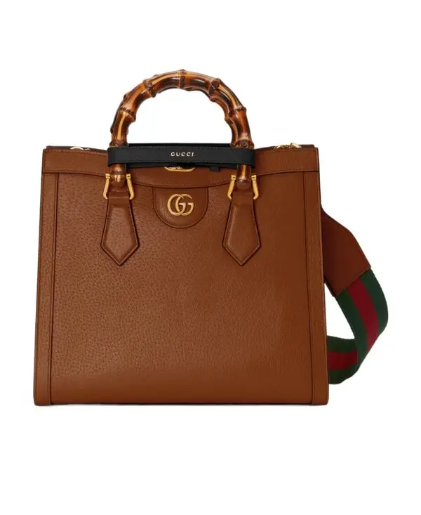 Gucci Diana Small Tote Bag With Bamboo Handles - Brown